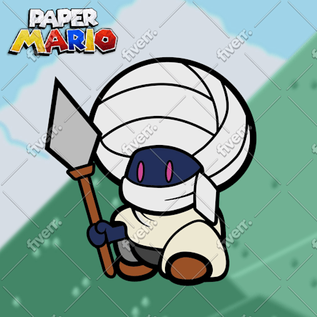 Draw you a custom paper mario character by Masterkilluatm | Fiverr