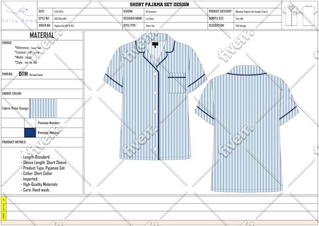 Design apparel clothing technical flat sketch, and tech pack design by ...