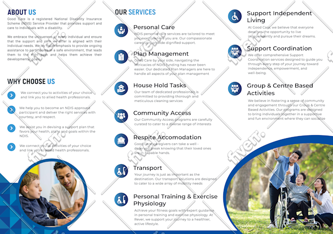 Create ndis flyer, brochure, and graphic design by Bikrammathur | Fiverr