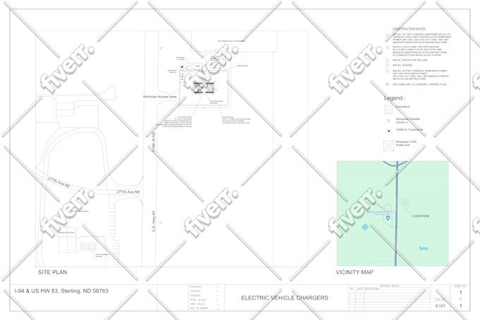 Design electrical ev charging layout plan, site view, sld and panel ...
