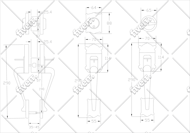 Create 2d technical drawing, engineering drawing, mechanical drawing, autocad by Mdsamrat607 ...
