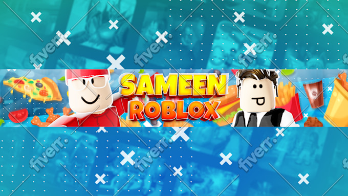 Design a roblox banner for your youtube or twitter by Hiezellblox | Fiverr