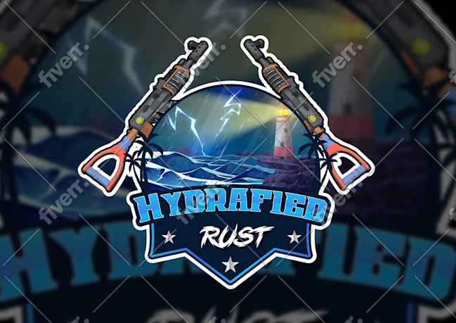 Make rust server logo design in 24 hours by Jabeen_designs | Fiverr