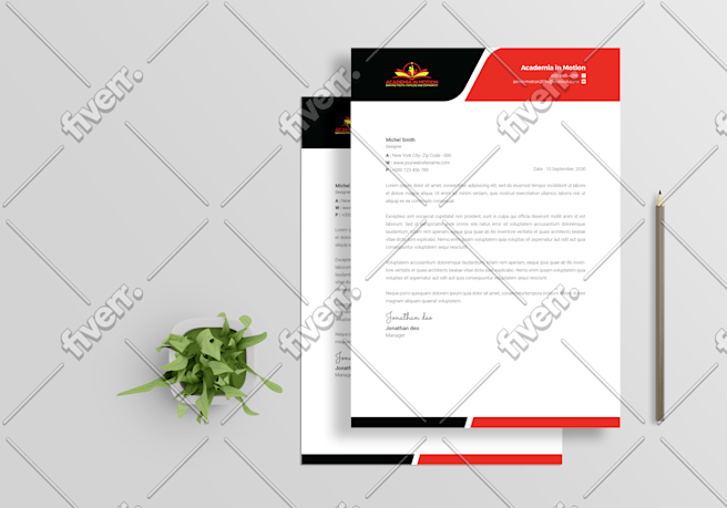 Design a modern, elegant, and professional letterhead within 4 hours by ...
