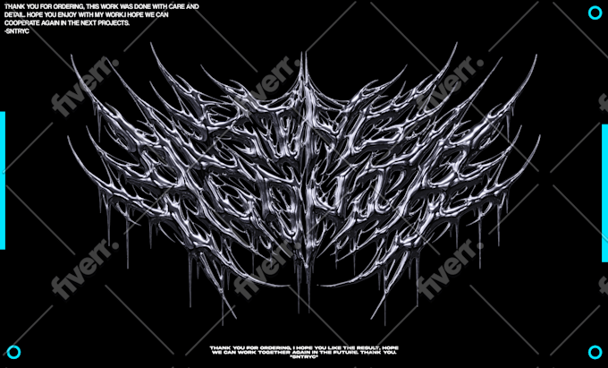 Design death metal logo with texture and chrome effect by Sntryc | Fiverr