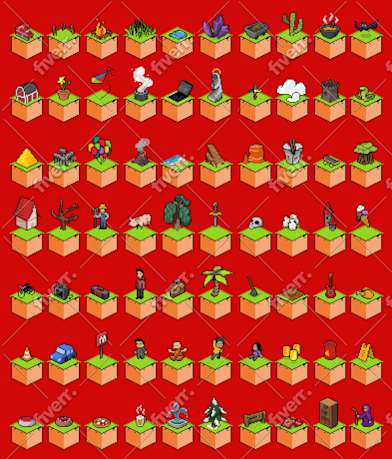 Design 16x16 pixel art assets for your game by Vicaverna | Fiverr
