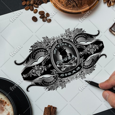 Contemporary designs cigar band, label, logo and brand by ...