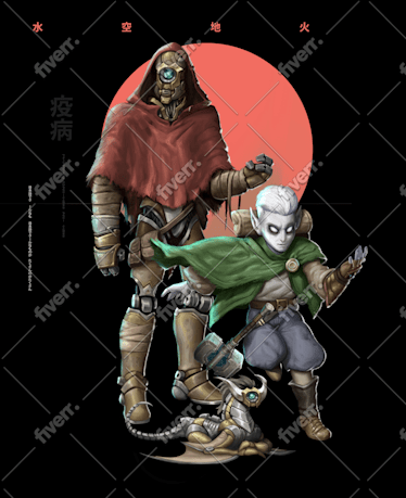 Paint character concept art and illustrations for you by Greendrk | Fiverr