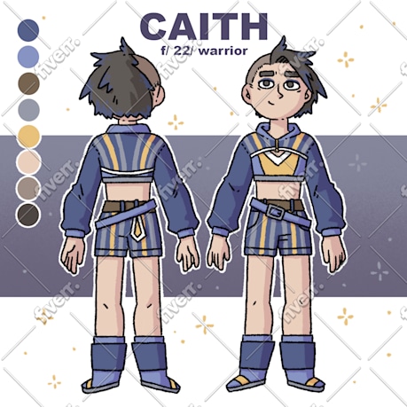 Draw custom character reference sheet by Megmeg_nebula | Fiverr