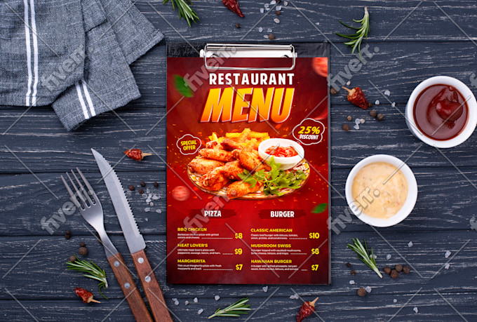 Design unique menu design, restaurant menu design or food menu design ...