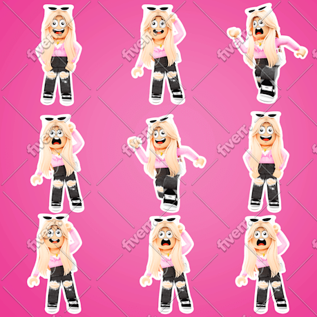 Make you 10 cartoony roblox poses for your thumbnail by Hiezellblox ...