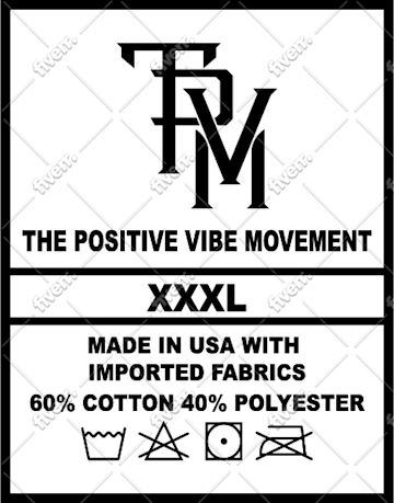 Care label for t shirts by Aone33 | Fiverr