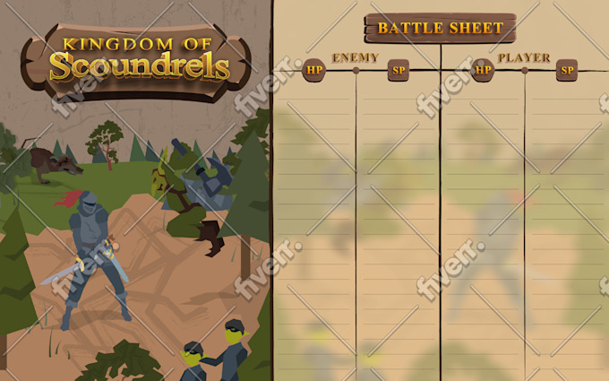 Design a custom character sheet for your rpg game by Sus_design | Fiverr