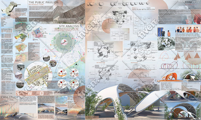 Design architectural presentation, panels, boards and poster in ...