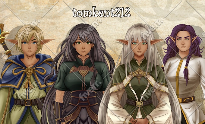 Draw dnd character, fantasy character, creatur , and dnd party by ...