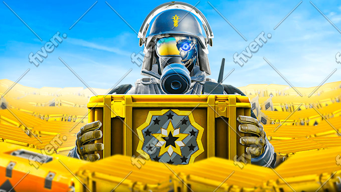 Make a professional 3d csgo cs2 thumbnail by Waregondesign | Fiverr