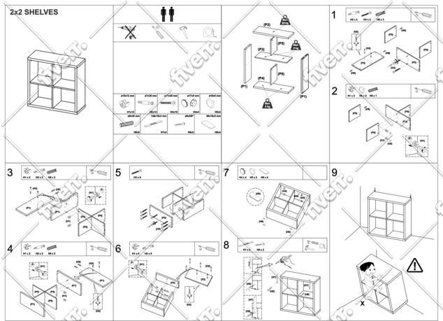 Design step by step assembly instructions by Rikicad | Fiverr