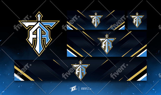 Design simple, minimalist, clean initial letter esports logo by Ggzilla ...