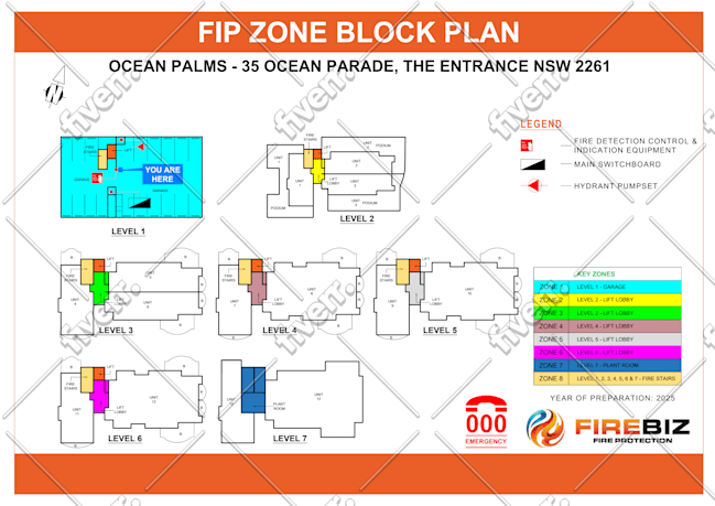 Design evacuation, fip zone, hydrant block, fire protection, fire ...