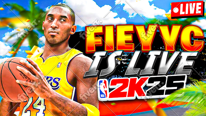 Design eye catching nba 2k25 and 2k thumbnails by Kingrits | Fiverr