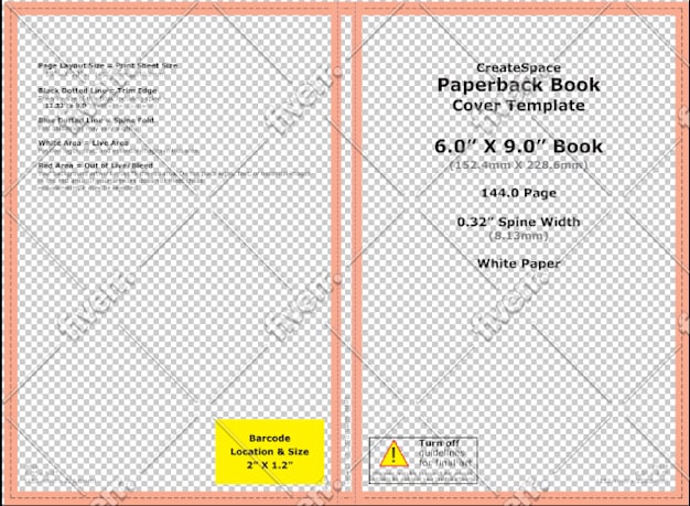 Create you a custom photoshop template to design your createspace book ...