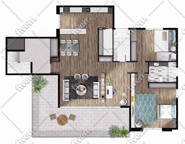 Create realistic drawings in 2d by Arch_visualize | Fiverr