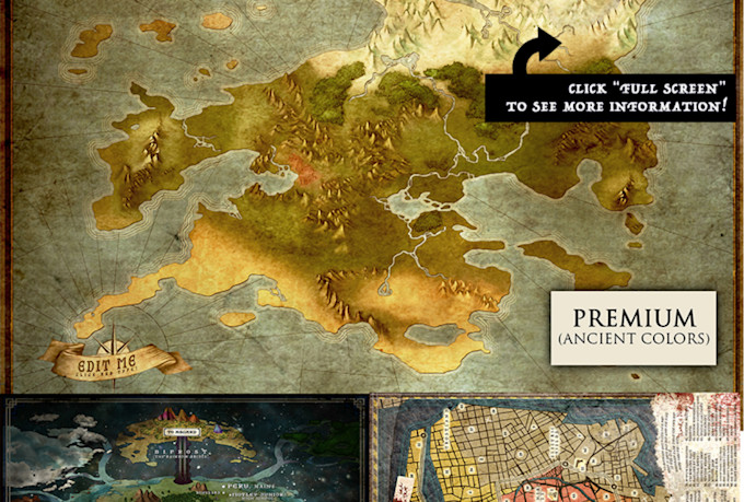 Custom fantasy world map | Fiverr