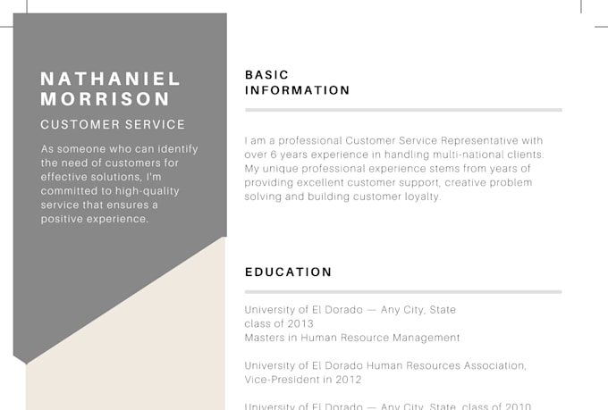 Provide a outstanding resume writing service by Menuka11 | Fiverr