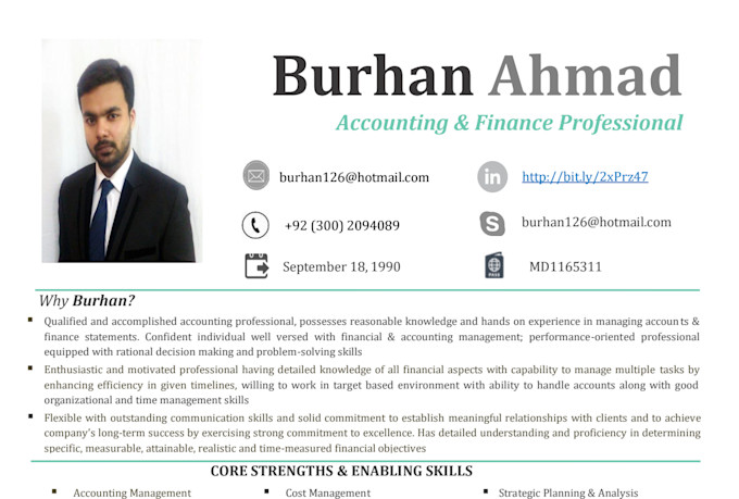 Create a professional resume, cv for you by Areeba_ahmed | Fiverr