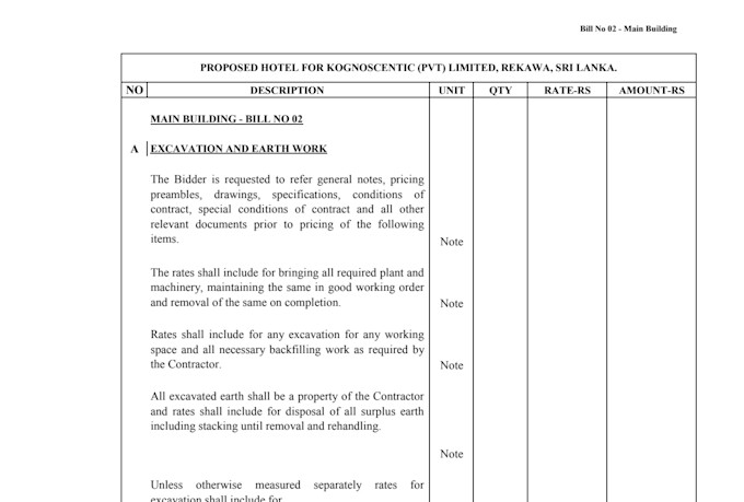 Make boq for your building and designs floor plans by Dasunishara123 ...