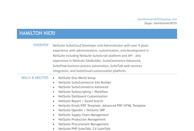 Do any netsuite implementation and customization projects by Hamilton_nieri | Fiverr