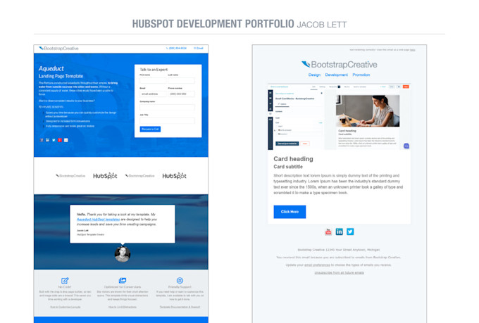 Build a custom hubspot email template by Bootstrapcrtv | Fiverr