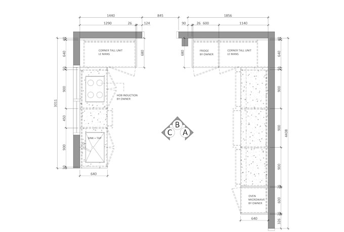 Create 2d drawings and 3d drawing of your kitchen by Sofianadiwijaya ...