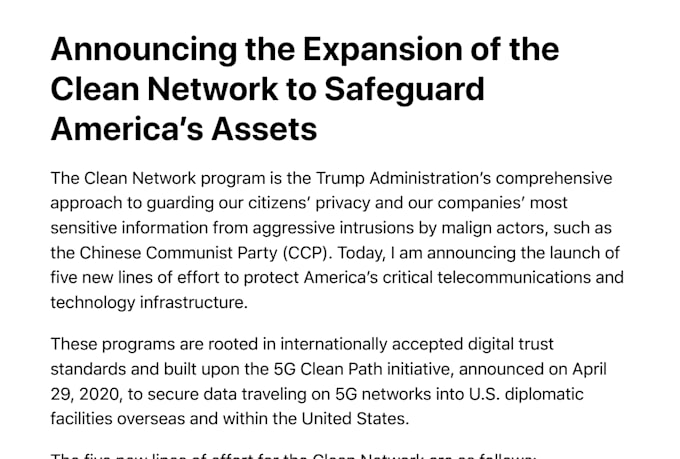 Help small companies comply with clean network program by Ropinsw | Fiverr