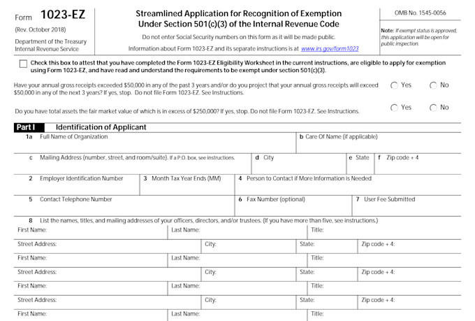 Get your nonprofit approved as an irs 501c3 organization via form ...