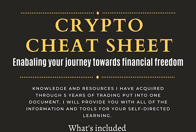 Professional crypto cheat sheet by Joe_belcaster | Fiverr