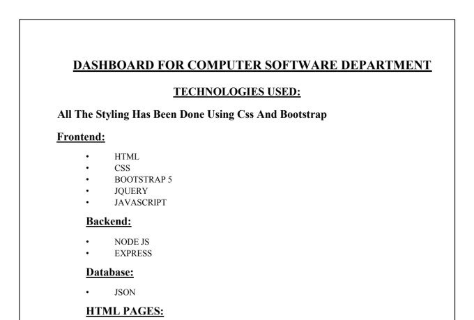 Create your website frontend using html css and js which will be ...