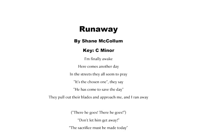 Write song lyrics for you by Songbird97 | Fiverr