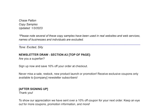 Write effective, impactful copy for your website by Chase_patton | Fiverr