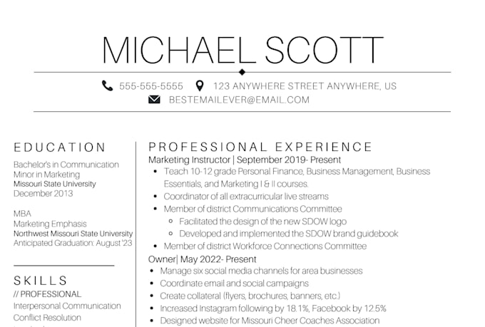 Design a stellar resume to impress any prospective employer by ...
