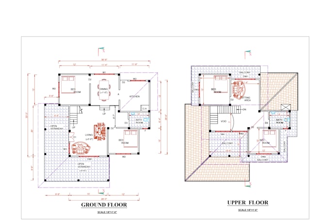 Draw auto cd 2d floor plan by Ravismryb | Fiverr