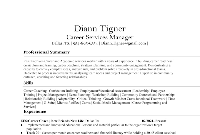 Create a professional resume to assist in your job search by Dtigner ...