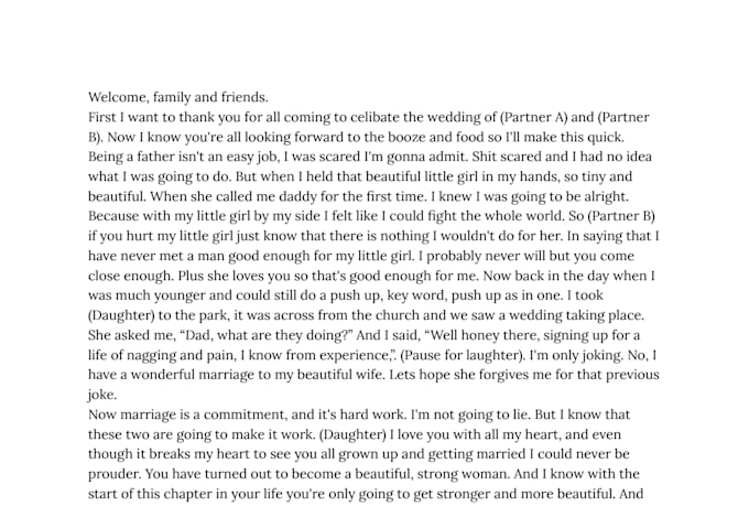 Write a beautiful and personalized speech for any occasion by ...