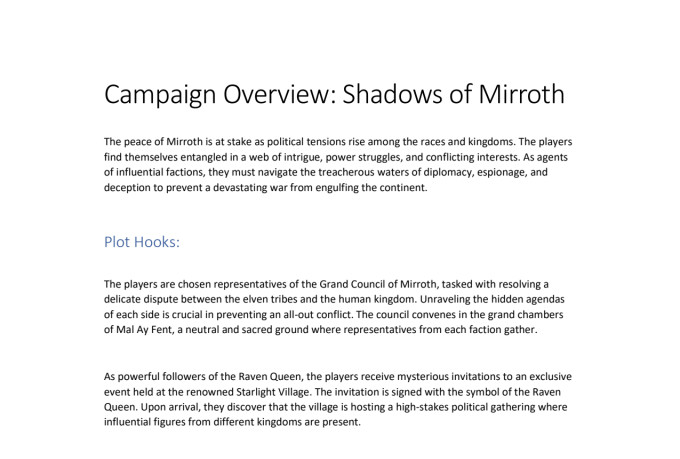 Create A Dungeons And Dragons Campaign For You By Kiangriffin890 Fiverr