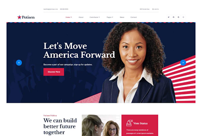 Build a luxury political campaign website for your party by Coder_raju ...