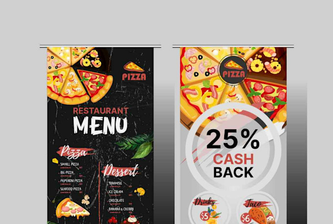 Standee design templates for restaurant menu by Pritamsalunke | Fiverr
