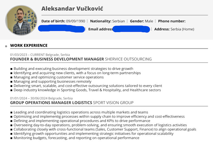 Be your personal assistant in serbia by Salevuckovic90 | Fiverr