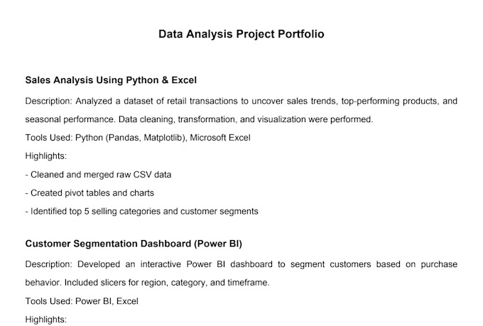 Be your expert data analyst using python, excel, power bi, or sql by Avinashsisod872 | Fiverr