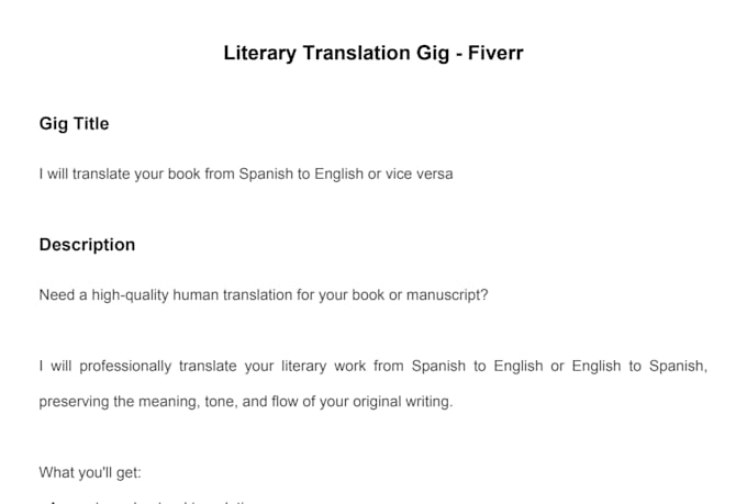 Translate your book from spanish to english or vice versa by Anrisilva ...