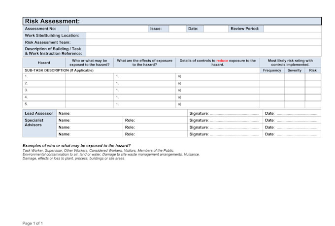Make risk assessments and method statements by Ukneboshsafety | Fiverr